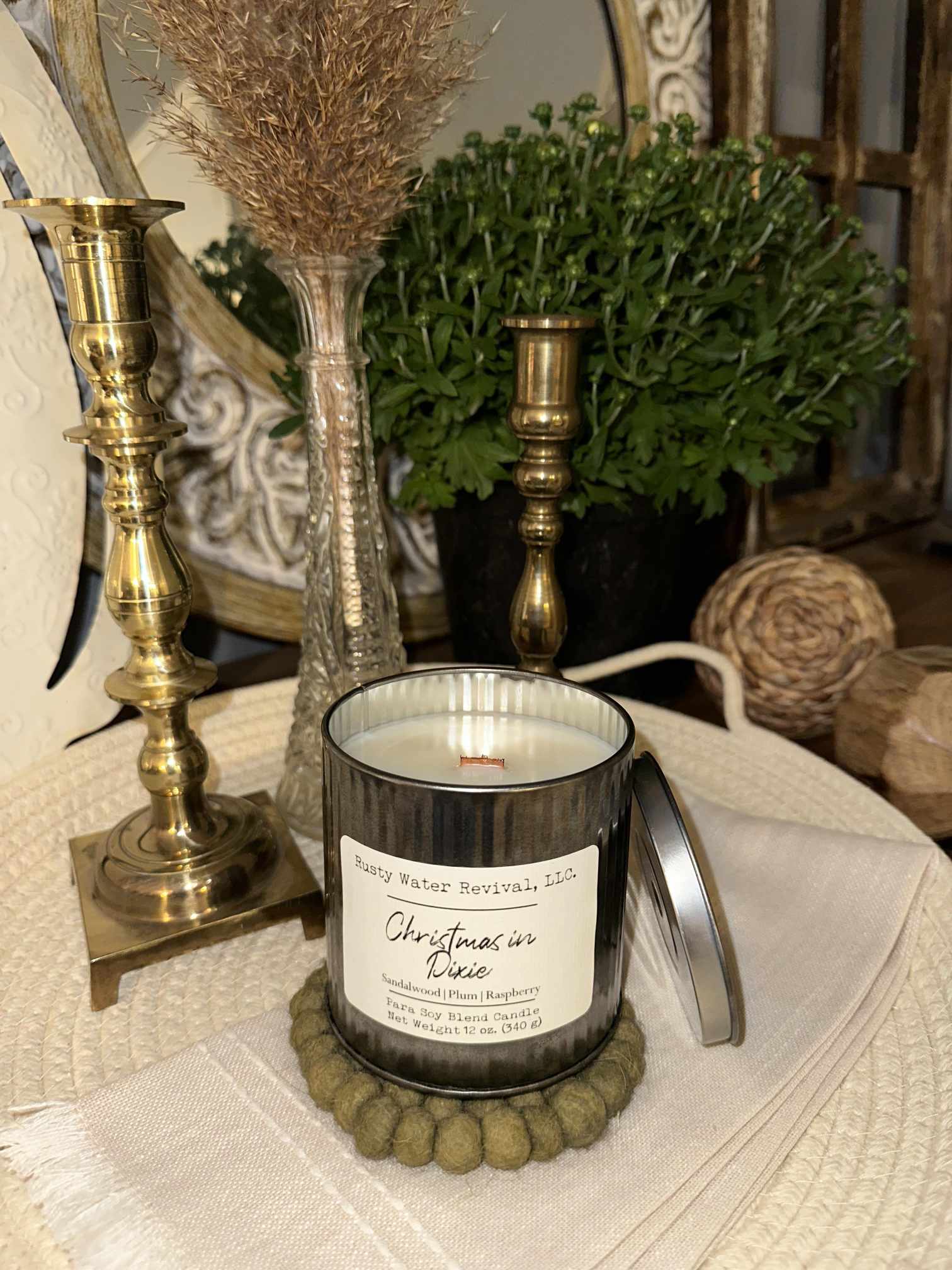 Christmas in Dixie Wooden Wick Jar Candle, Wax Melt & Room Spray ...
